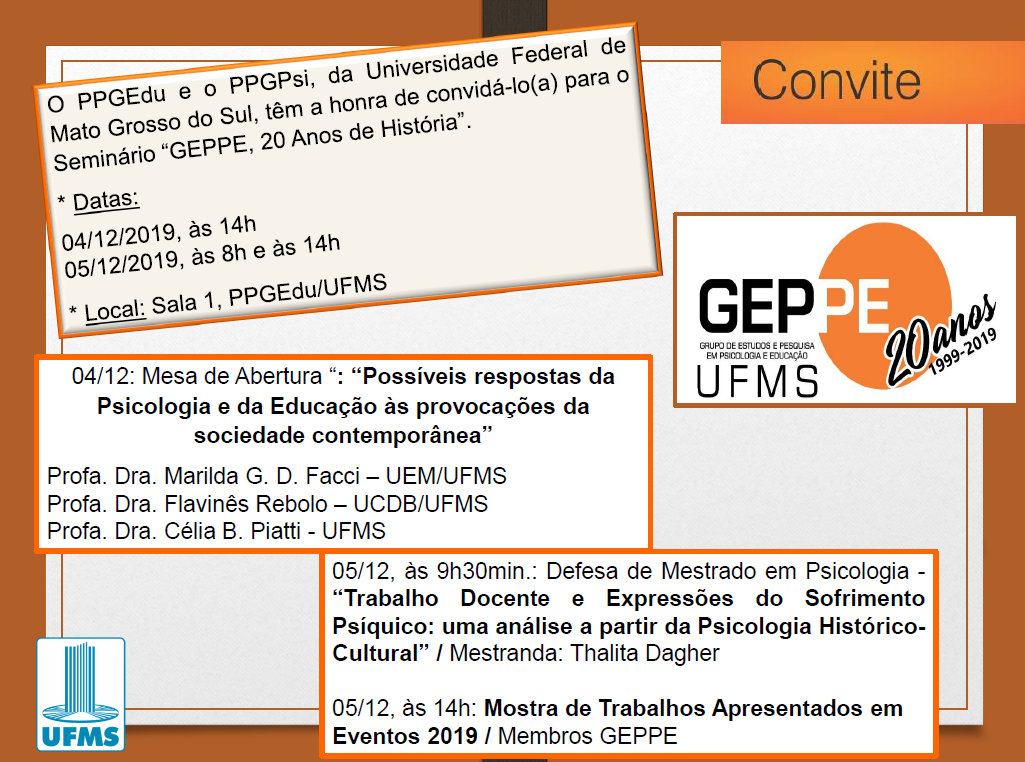 » SEMINÁRIO GEPPE 20 ANOS
